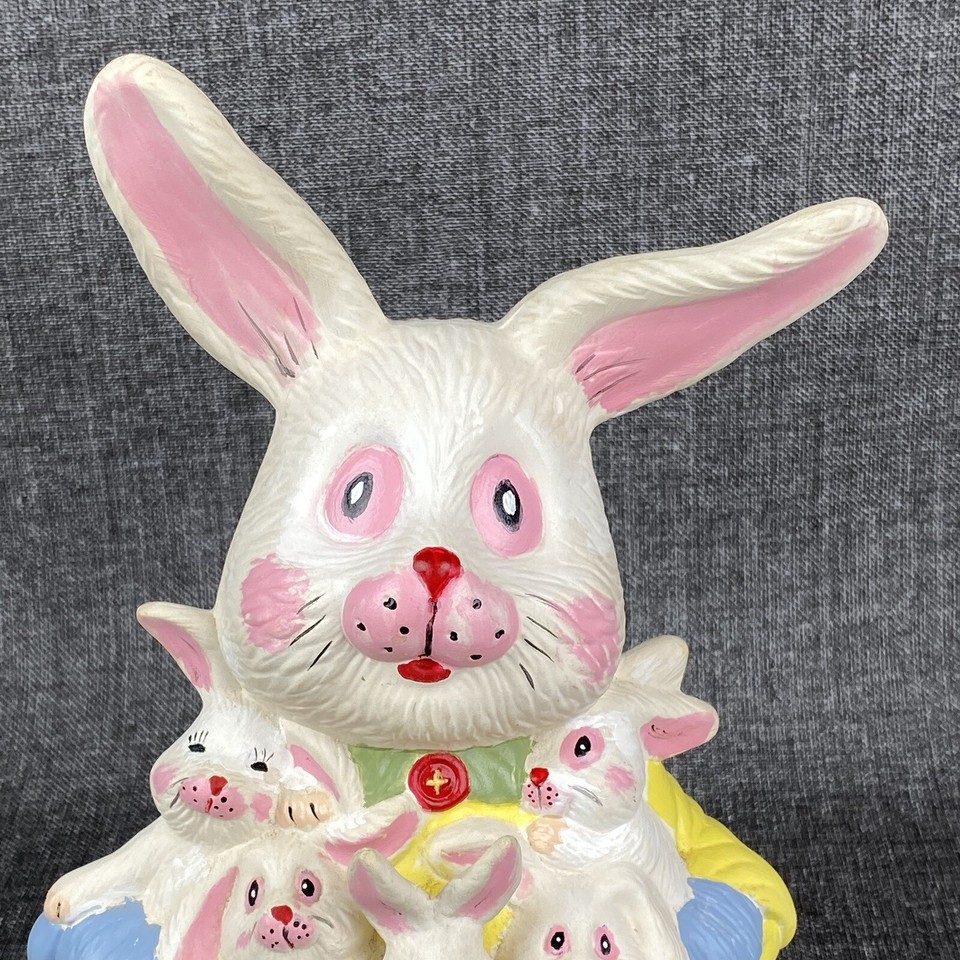 Vintage Bunny Rabbit Figurine 12" Tall Hand Painted | eBay