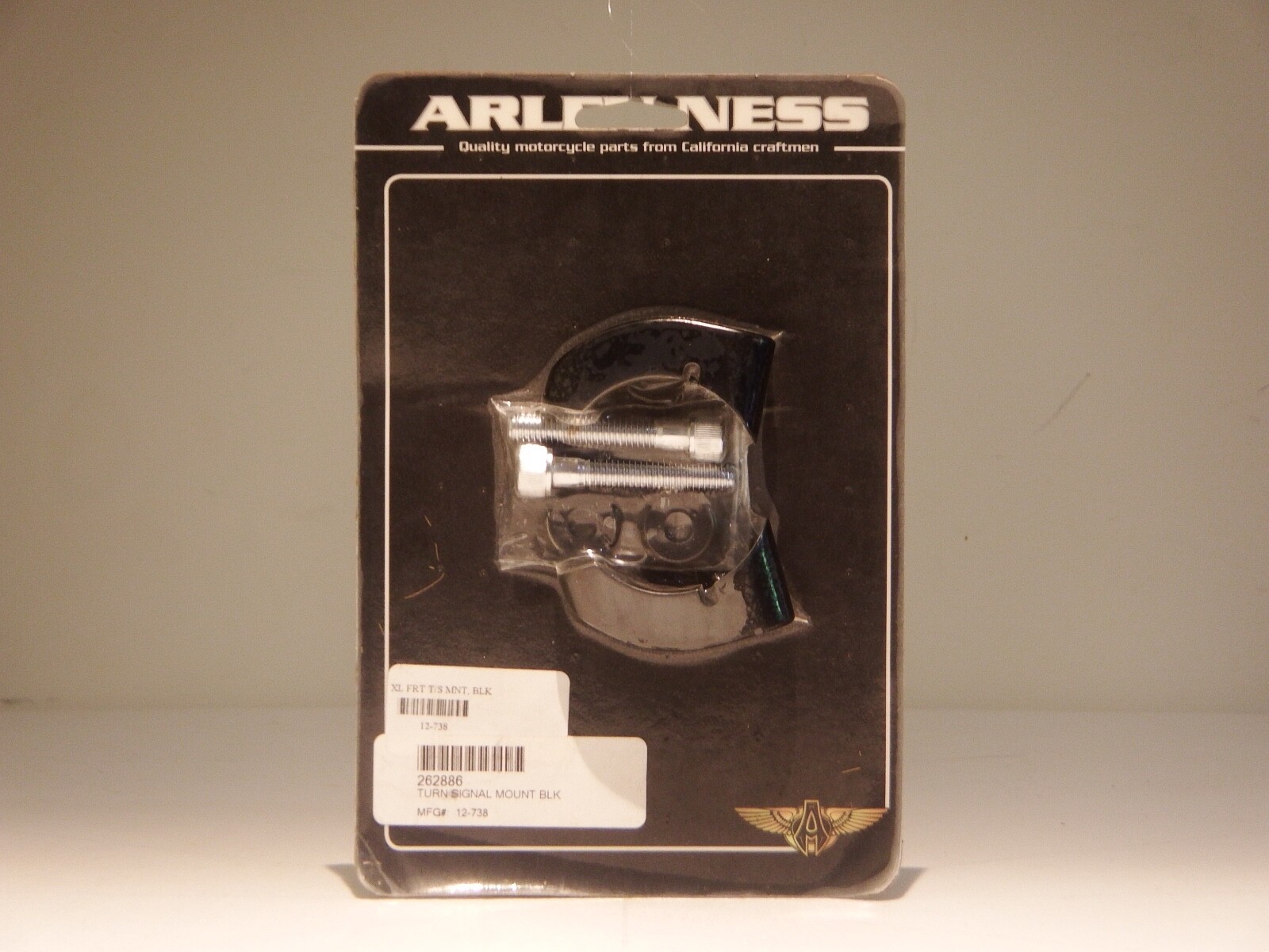 New Arlen Ness FXR Dyna Sportster Turn Signal Mounts Black 12-738 / DS ...