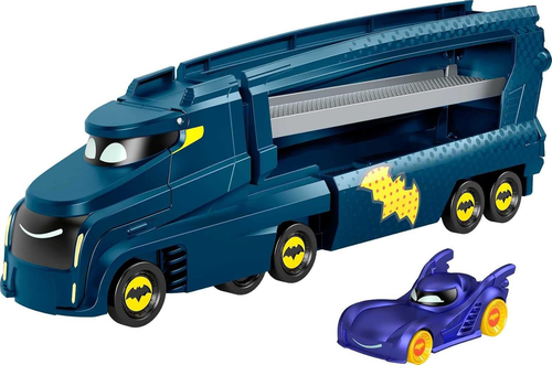 DC Batwheels Toy Hauler and Car, Bat-Big Rig with Ramp and Bam the ...