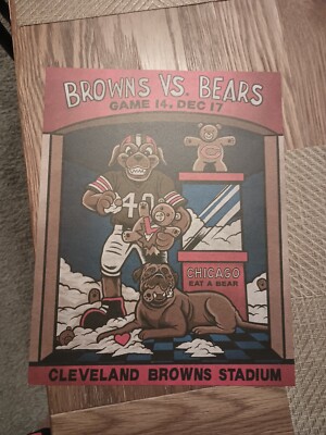 Cleveland Browns Chicago Bears Gameday Poster 12-17-23 | eBay