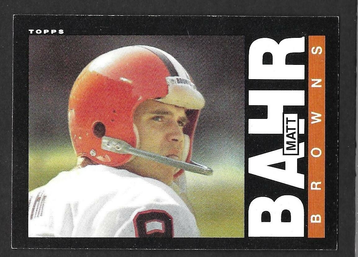1985 Topps #222 Matt Bahr Cleveland Browns | eBay