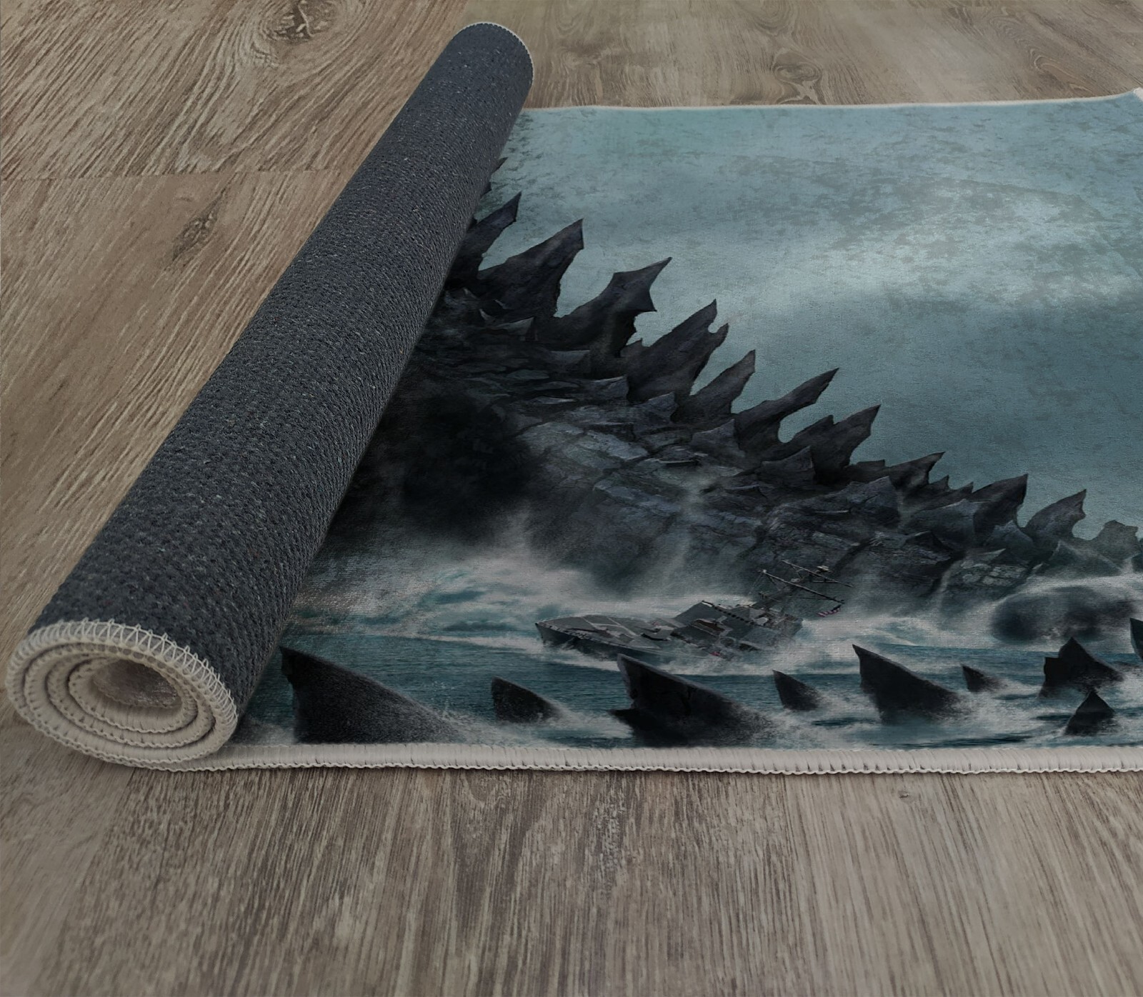 Godzilla, Godzilla Decor, Monster God Rug, Japanese Bath Mat, Movie ...