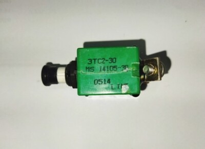P/N MS14105-30 NSN: 5925-01-075-6783 Aircraft Circuit Breaker, Push ...