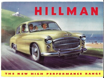 Hillman Minx Mk VIII 1954-55 UK Market Brochure Saloon Californian ...