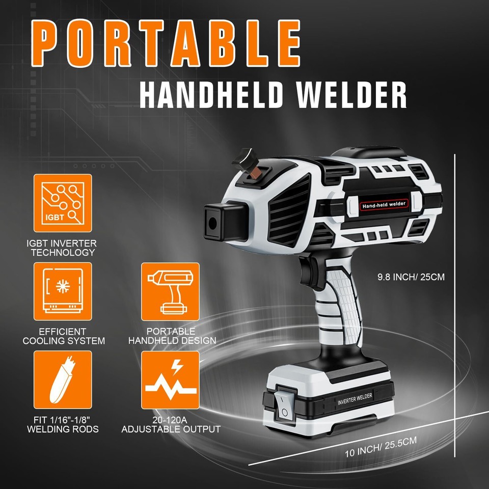 TRQWH 120A Portable Handheld ARC Welder Kit, 110V Stick Welding Machine ...