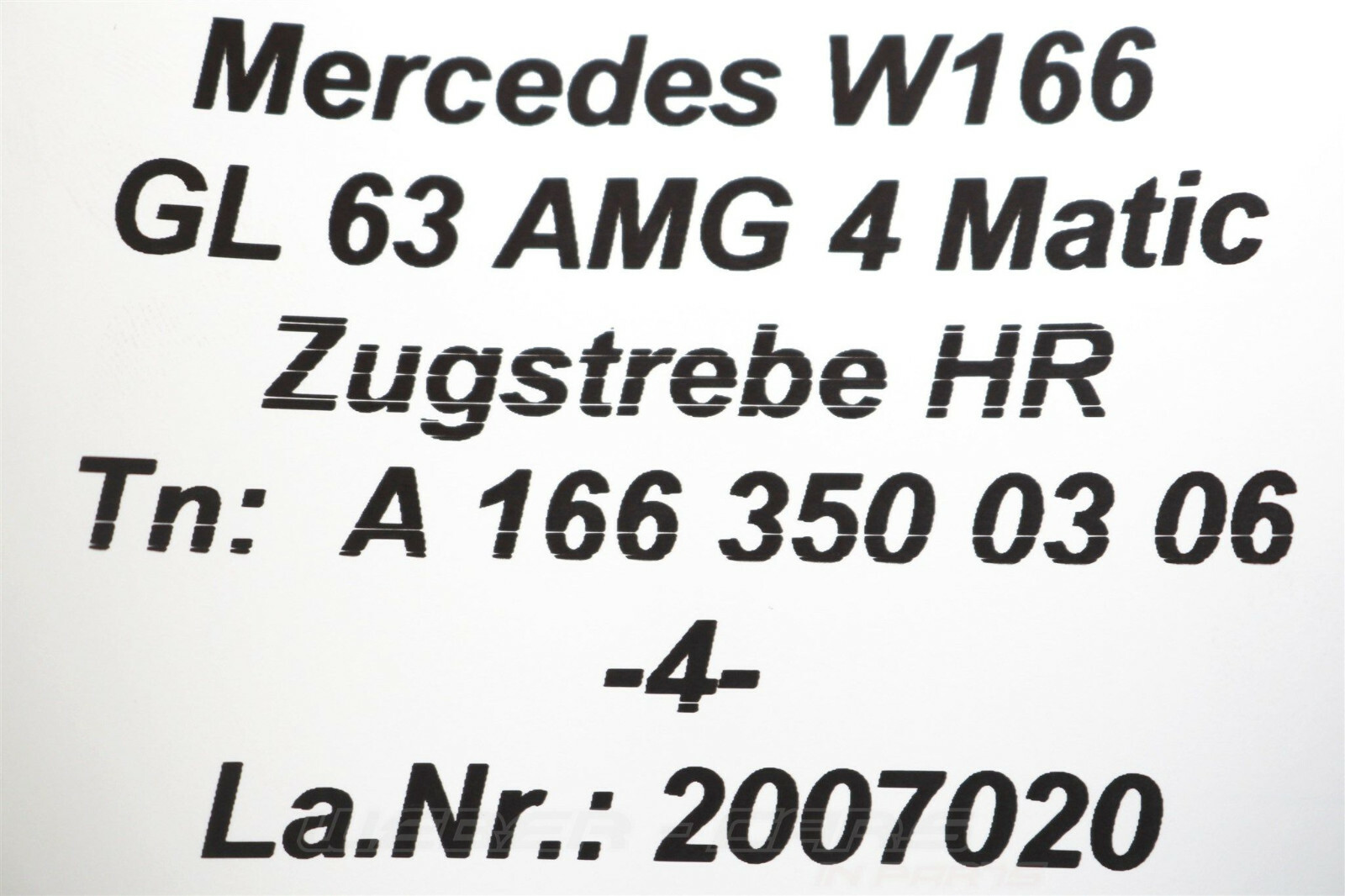 A1663500306 Mercedes Tension Strut Rear R Hr ML W166 Gle W292 500 63 ...