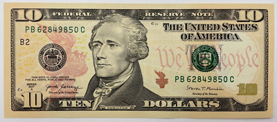 NEW Uncirculated $10 TEN Dollar Bill Series 2017A ONE NOTE | eBay