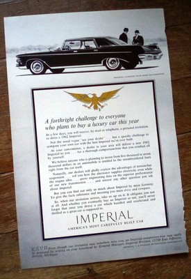 1962 Chrysler Imperial Division Crown Four-Door Southhampton Vintage ...