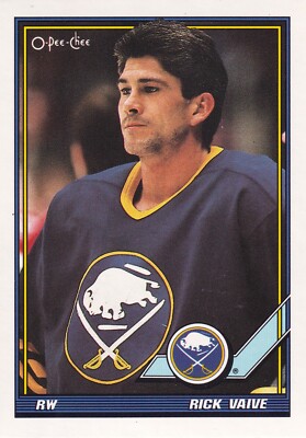 1991-92 O-Pee-Chee #457 Rick Vaive Buffalo Sabres + (Yes 4 Free Mystery ...