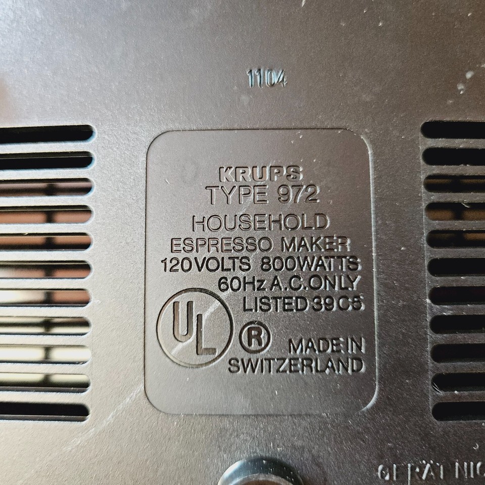 Krups IL Primo Espresso Cappuccino Machine 4 Cup #972 Black WORKS | eBay