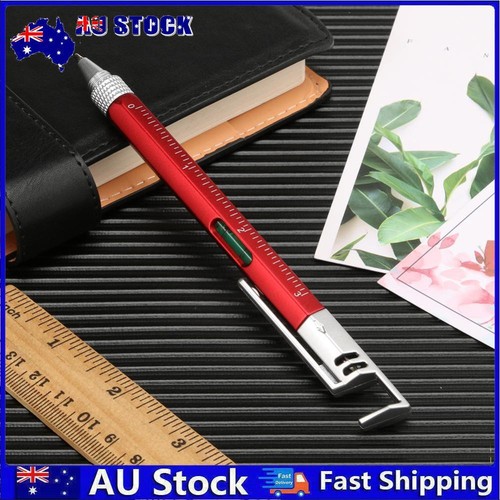 Multi-function Ballpoint Pen Phone Bracket Screwdriver Level Ruler (Red) | eBay