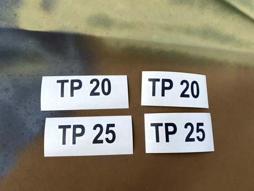 HMMWV HUMVEE EXTERIOR TIRE PRESSURE DECAL SET MATTE BLACK STICKERS ...