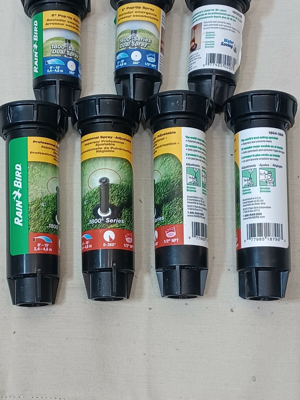 New Inground Sprinkler Heads Hunter and RainBird Lot of 8 1802FDS ...