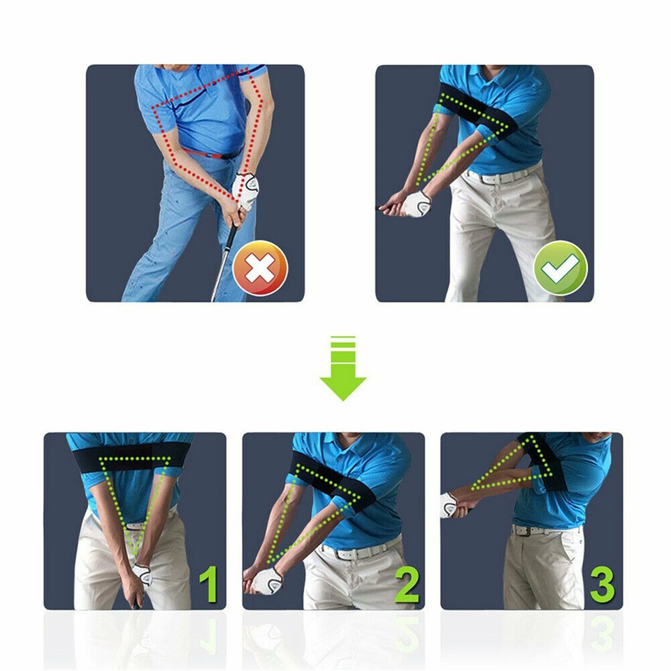 Aid Belt Correction Golf Arm Band Motion Swing Training Posture Golf ...