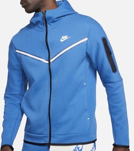 Nike Tech Fleece Windrunner Hoodie Men's XXL Full Zip Blue/White/Blk ...