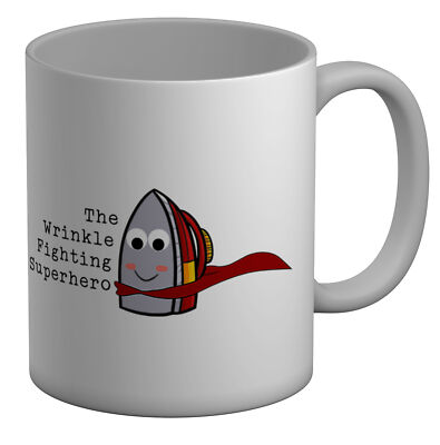Funny Ironing Lover Mug Wrinkle Fighting Superhero Iron 11oz Cup Gift ...
