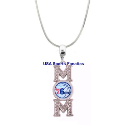 Philadelphia 76ers MOM Necklace With Rhinestones On A 925 SS Snake ...