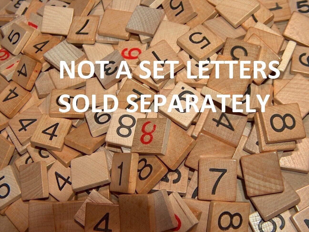 Scrabble NUMBER tiles numbers 1 to 9 Numeric dates ages craft digit | eBay