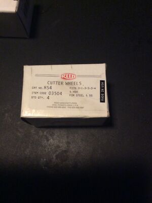 (4) REED® 3504 HS4 Stainless Steel Cutting Wheels for 2"-4" Hinged Pipe ...