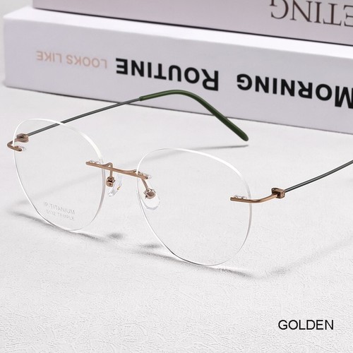 New Arrival Rimless Eyeglass Frames Titanium Round Glasses Frames BSF-S132 | eBay