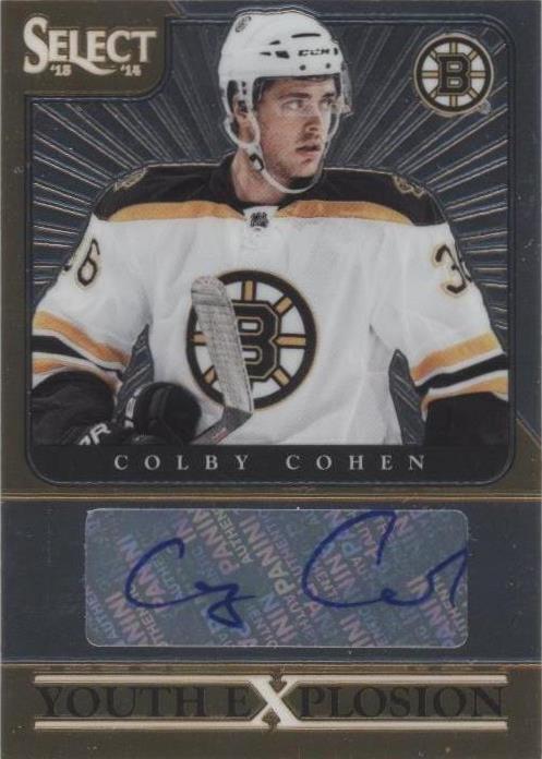 2013-14 Panini Select - Youth Explosion Autographs Colby Cohen #YE-CO ...