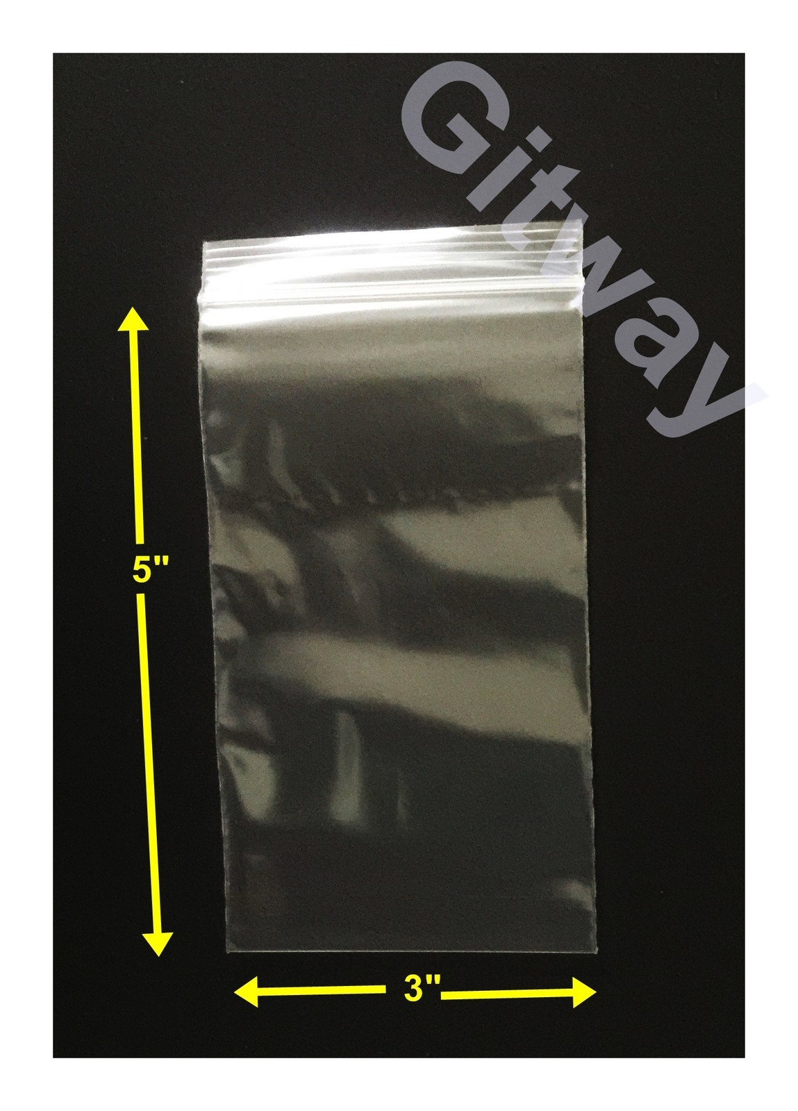 3" x 5" Reclosable Resealable Zip Top Lock Bag Clear Poly Plastic 3x5 ...