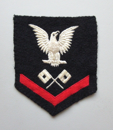 WW2 DATED 1940 U.S. NAVY 3RD CLASS PETTY OFFICER SIGNALMAN RATE RANK ...
