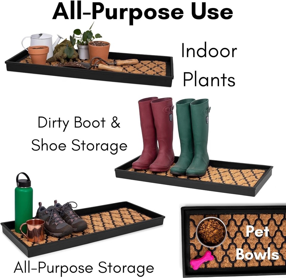 Wet Shoe/ Rubber Boot Tray Waterproof Utility Tray for Entryway Garage ...