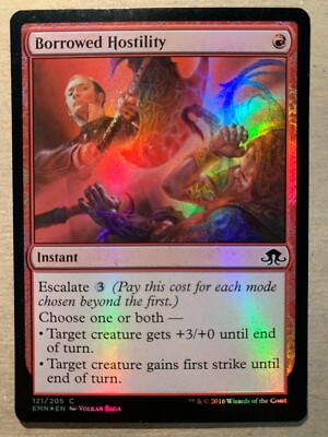 MTG 1x FOIL Borrowed Hostility Eldritch Moon Pauper Magic the Gathering ...