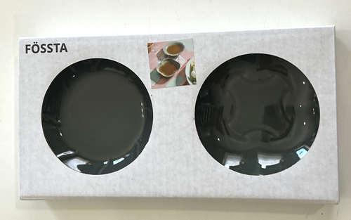 IKEA FÖSSTA FOSSTA Set of 2 Sauce Dishes 3 3/4", Stoneware gray/green ...