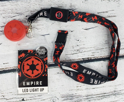 Star Wars Empire Bioworld LED LIGHT UP Reversible Lanyards W/ Sticker ...