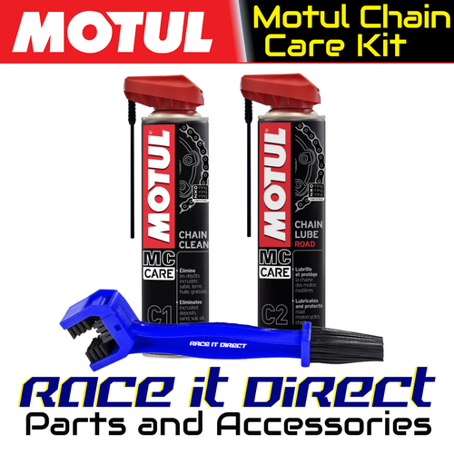 Motul Chain Care Cleaning / Cleaner Lube + Brush Kit For Motorcycle ...