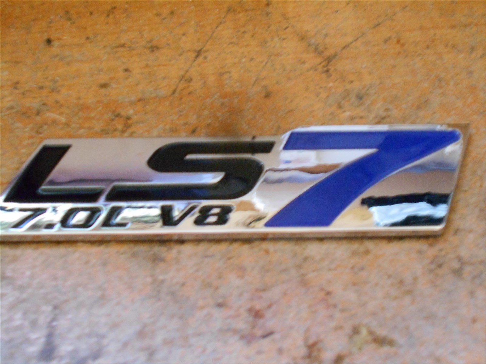 CHEVROLET CORVETTE LS7 7.0L 7.0 427 V8 FENDER TRUNK EMBLEM BADGE NEW ...