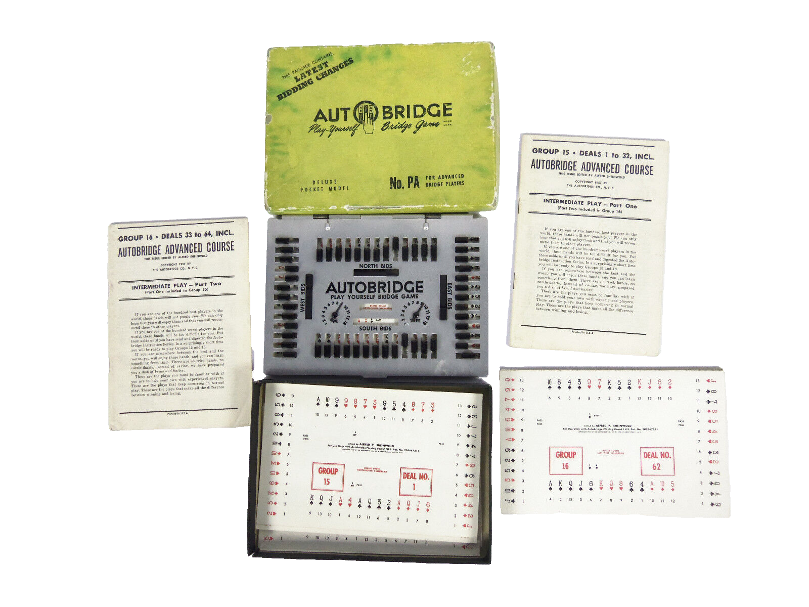 Vintage Auto Bridge Advanced Bridge Players Play Yourself Deluxe Pocket ...