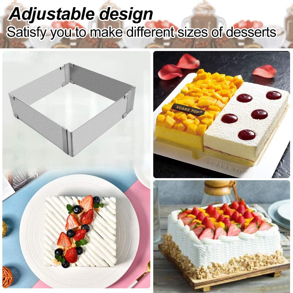 Adjustable Cake Mould Stainless Steel Cake Pan 15 to 28 Cm Adjustable ...
