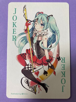 Hatsune Miku Playing Card Joker Anime Vocaloid TCG Collectible Japanese ...