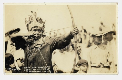 Chief Standing Deer, Champion Archer, Cherokee Reservation, N. C ...