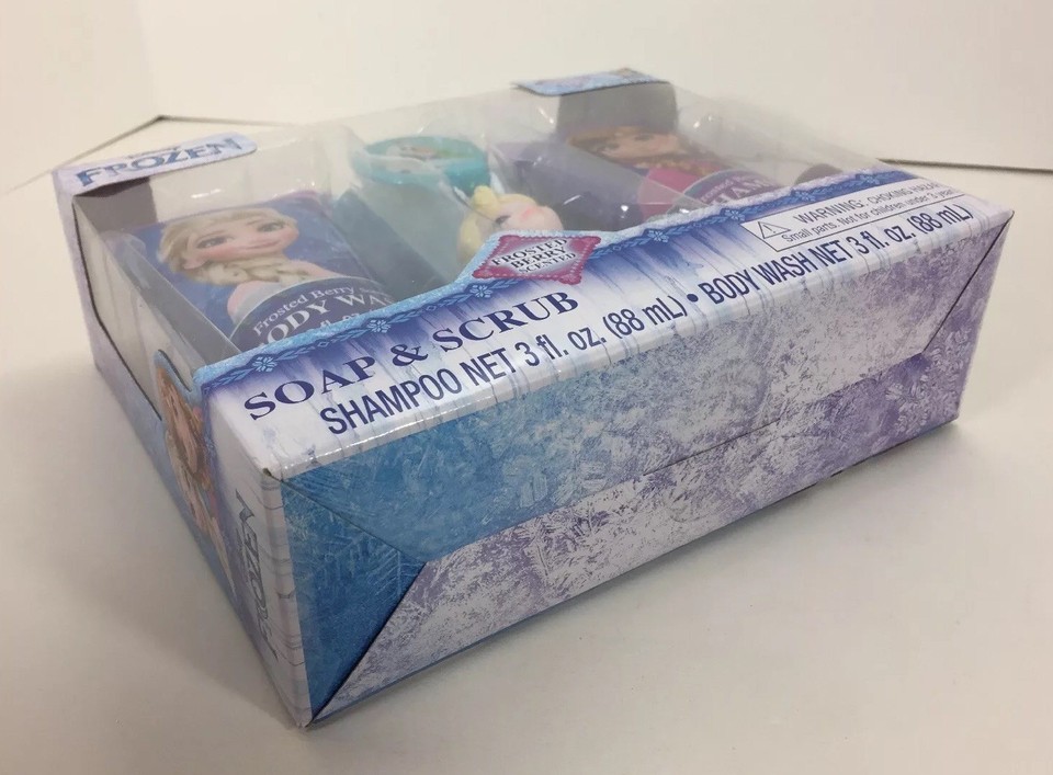 Disney Frozen ELSA Soap & Scrub KIDS GIFT SET Body Wash Bath Pouf and ...