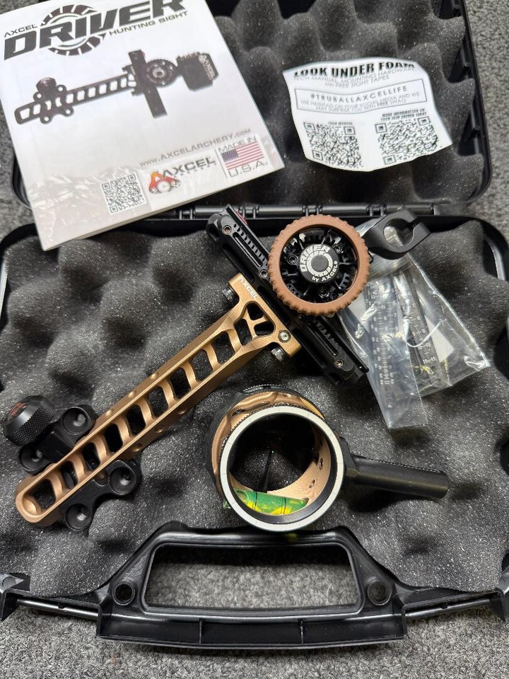NEW 2025 Axcel Driver 1 Pin Slider Bow Sight Standard COYOTE BROWN 1 ...