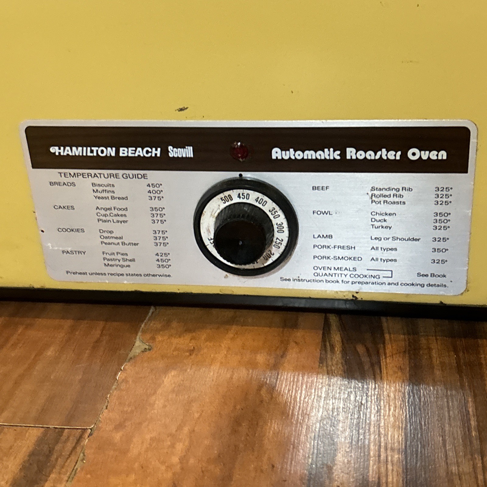 VTG Hamilton Beach 527-1 18 Qt Automatic Roaster Oven Gold/ Yellow ...