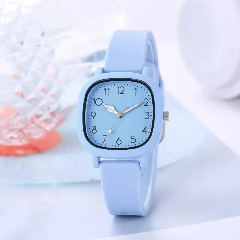 Stainless Steel Fashion Casual Quartz Wristwatches Silicone Ladies ...