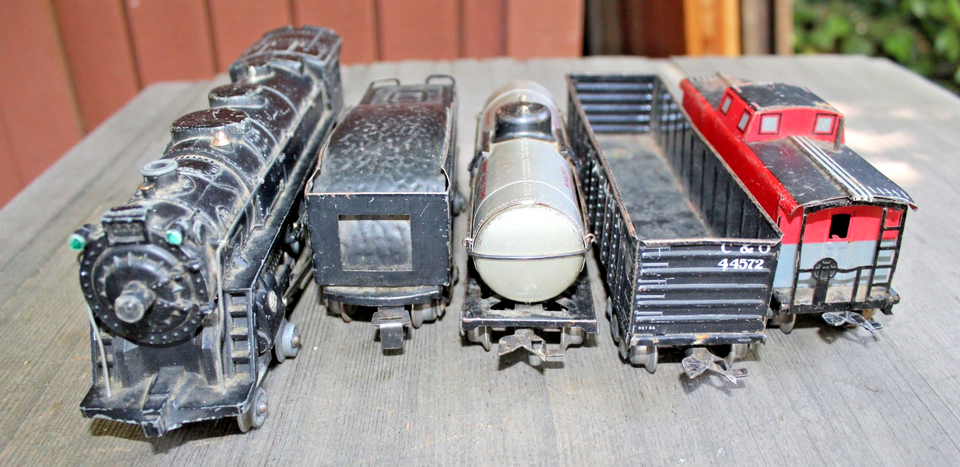 Marx Trains 333 Steam Locomotive & NYC Tender & 3 Freight Cars jb | eBay