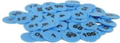 Plastic Token/Coins with Numeric Numbers 1 to 100 Pack of 100 color may ...
