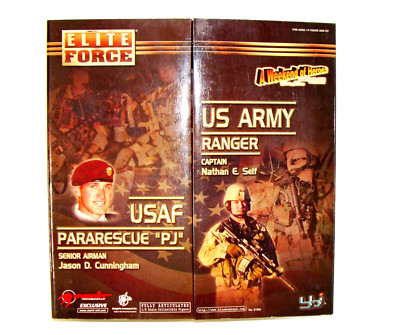 1:6 BBI Elite Force USAF D. Cunningham US Army Ranger E. Self Figures 2 ...