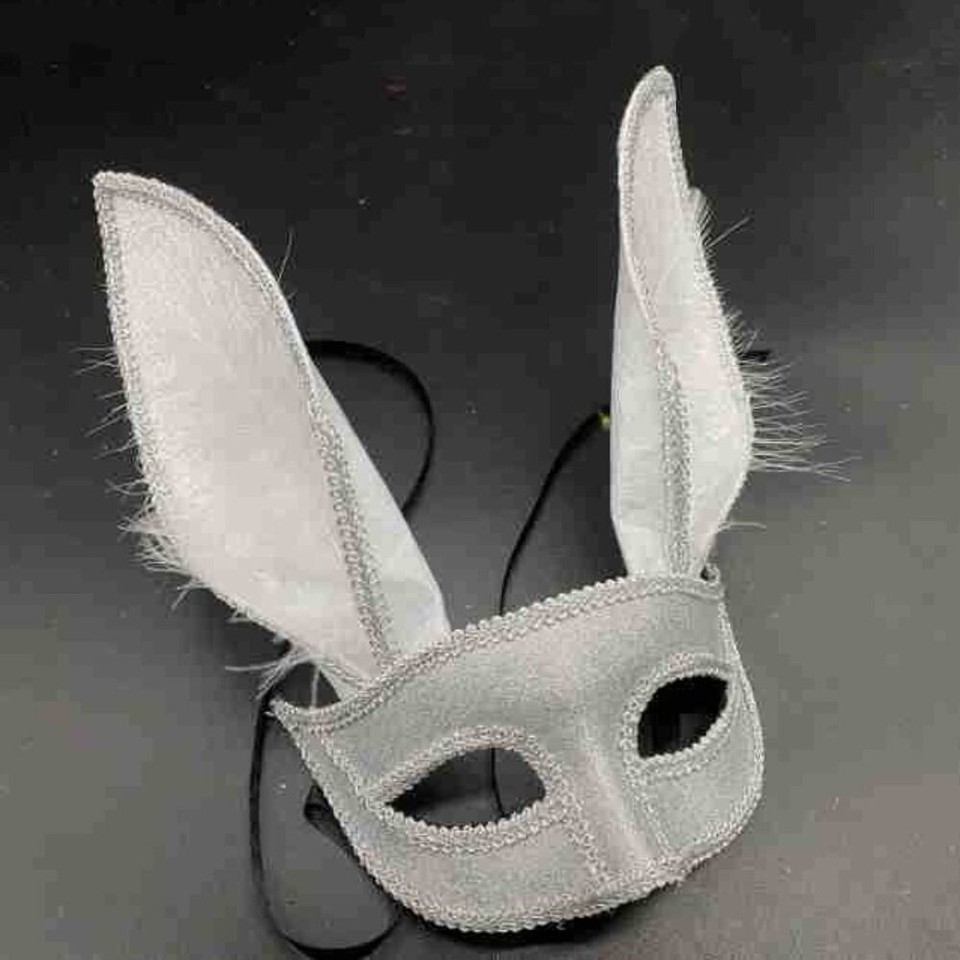 Half-face Plastic Eye Mask Plastic Rabbit Mask New Venetian Mask ...