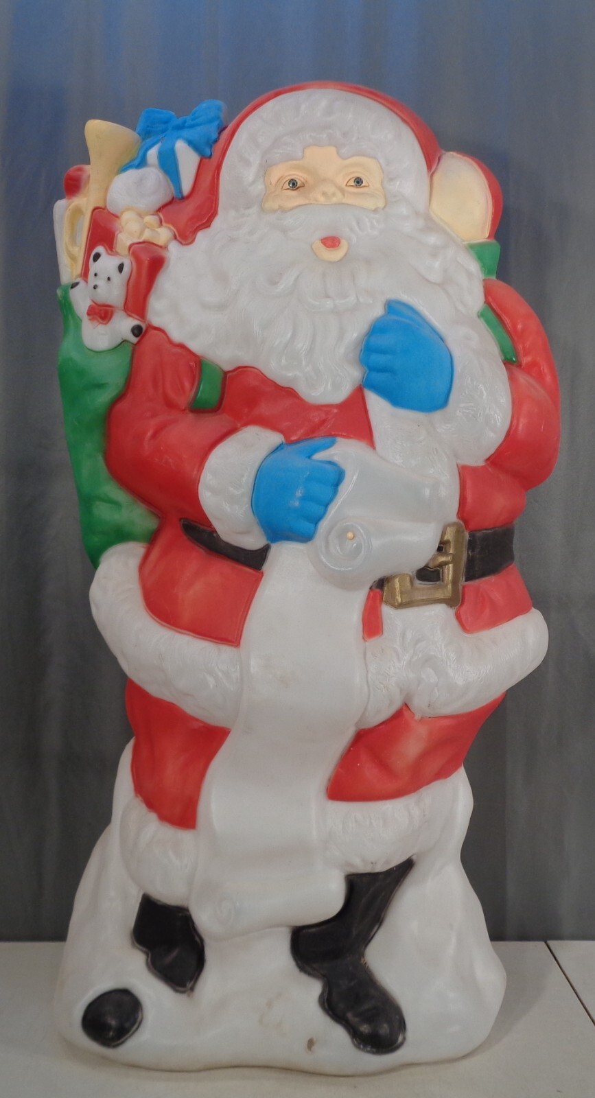 Vintage 42" Santa’s Best SANTA CLAUS Lighted BLOW MOLD Christmas Yard ...
