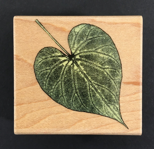 Hero Arts Poetic Prints Small Redbud Leaf Wood Mounted Rubber Stamp ...