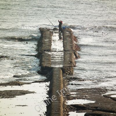 Photo 6x4 Surface water outfall, Whitley Bay Popular with fishermen ...