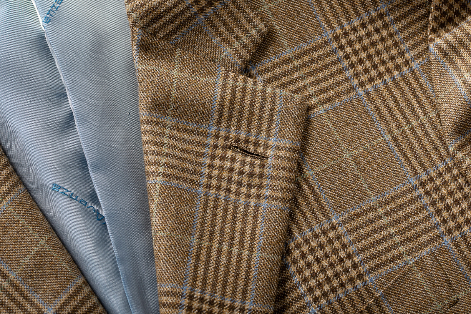 $2659 D'AVENZA Brown Cashmere Wool Windowpane Jacket Sewn in Italy 40 ...