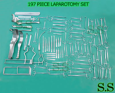 197 pcs Laparotomy Set - Surgical Medical Instruments Lot DS-1020 | eBay
